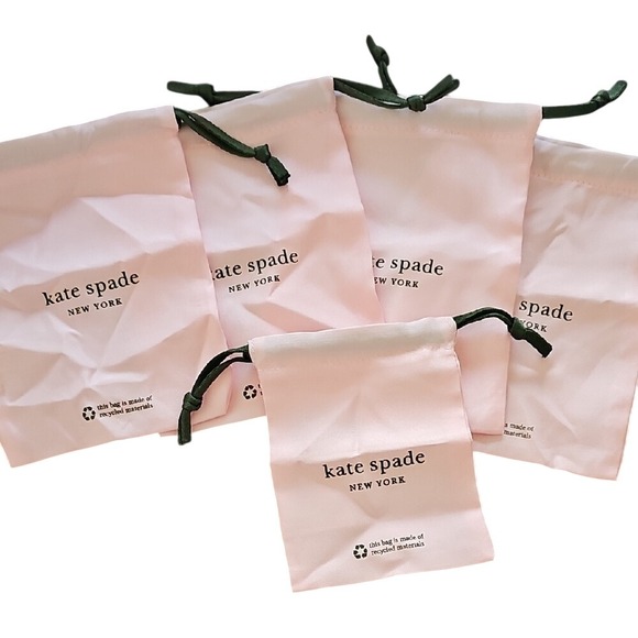 kate spade | Accessories | Kate Spade 5 Light Pink Satin Dust Bags ...